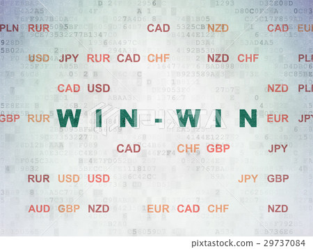 Business concept: Win-Win on Digital Data Paper - Stock Illustration ...