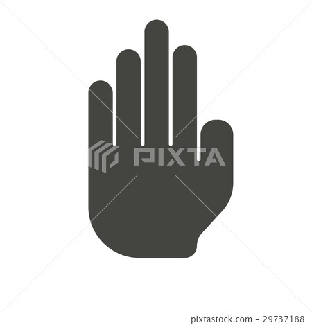 vector gray right hand flat design - Stock Illustration [29737188] - PIXTA