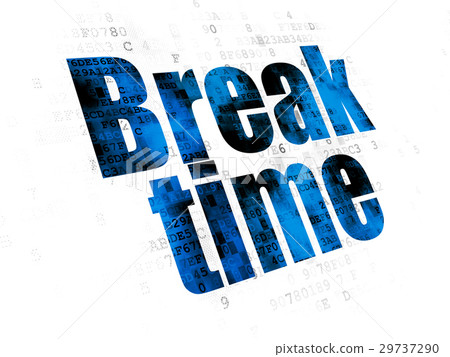 Timeline concept: Break Time on Digital background-插圖素材 [29737290 ...