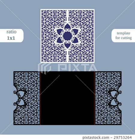 Paper openwork square greeting card - Stock Illustration [29753264] - PIXTA