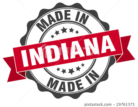 made in Indiana round seal - Stock Illustration [29761373] - PIXTA