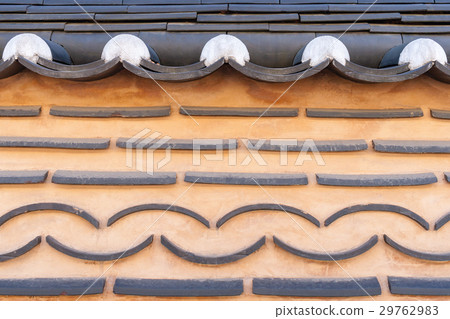 Traditional korean brick wall background - Stock Photo [29762983] - PIXTA