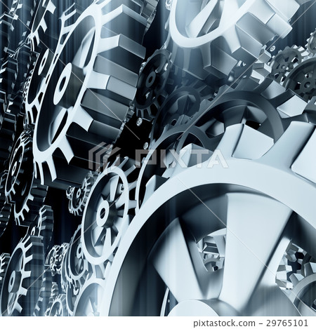 White gears and cogs macro - Stock Illustration [29765101] - PIXTA