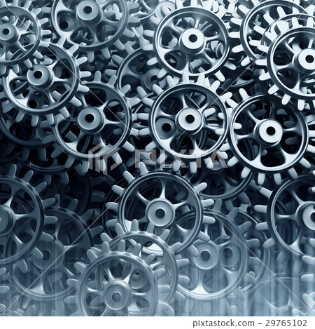 White gears and cogs macro - Stock Illustration [29765102] - PIXTA