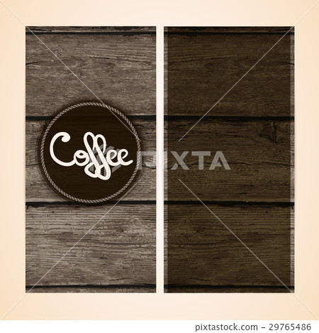 Vector restaurant menu design on wooden background - Stock Illustration ...