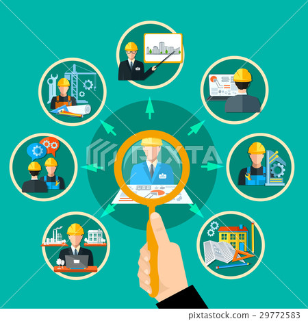 Engineering Magnifier Round Concept - Stock Illustration [29772583] - PIXTA