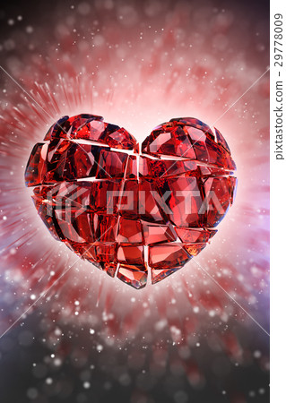 Brilliant ruby on black background. Red Crystal. - Stock Illustration ...