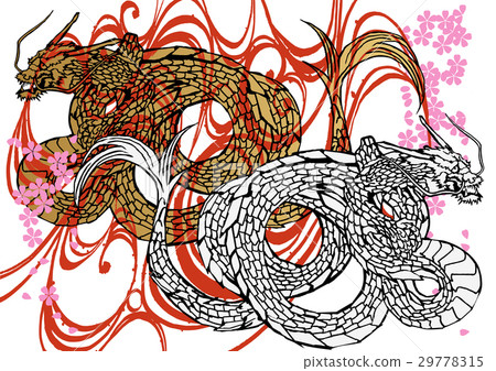 Long Japanese pattern vector - Stock Illustration [29778315] - PIXTA