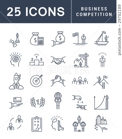 Set Vector Flat Line Icons - Stock Illustration [29782189] - PIXTA