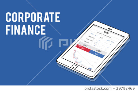 Financial forex business chart report - Stock Illustration [29792469 ...