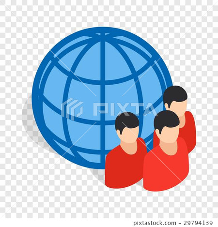 Planet and people isometric icon - Stock Illustration [29794139] - PIXTA