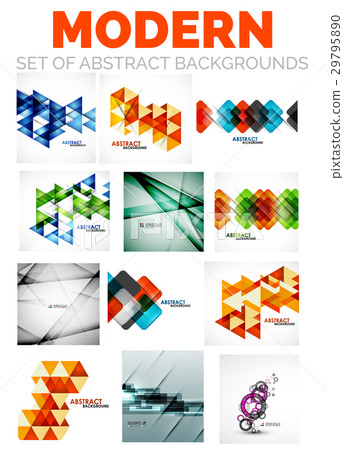 Set of futuristic modern abstract template - Stock Illustration ...