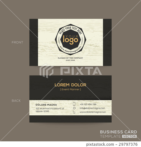 business card with wood pattern background - Stock Illustration ...