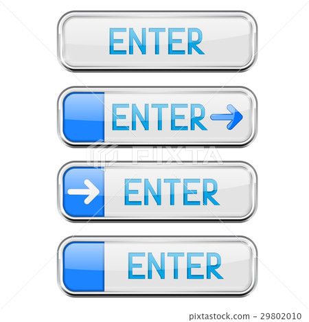White and blue ENTER buttons-插圖素材 [29802010] - PIXTA圖庫
