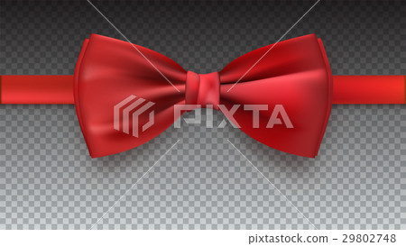 Realistic red bow tie, vector illustration-插圖素材 [29802748] - PIXTA圖庫