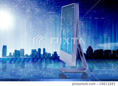 Computer screen in business concept - Stock Illustration [29811843] - PIXTA