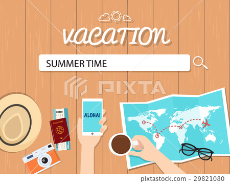 Summer Time Search Graphic Illustration - Stock Illustration [29821080 ...