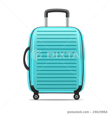 Realistic Detailed Blue Case or Suitcase. Vector - Stock Illustration ...