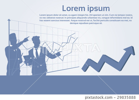 Business People Group Finance Graph Financial - Stock Illustration ...