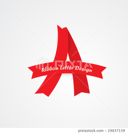 ribbon A letter - Stock Illustration [29837139] - PIXTA