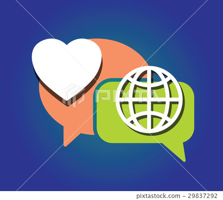 love peace communication - Stock Illustration [29837292] - PIXTA