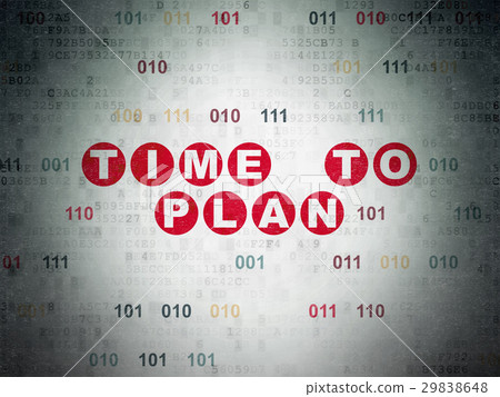 Timeline concept: Time to Plan on Digital Data - Stock Illustration ...
