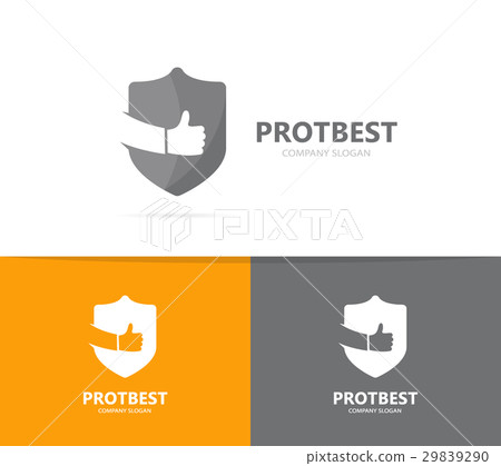 Vector of shield and like logo combination - Stock Illustration ...