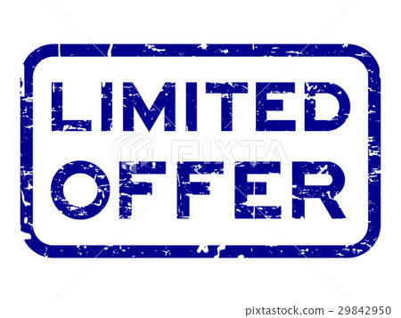 Grunge blue limited offer square seal stamp - Stock Illustration ...