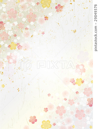 Sakura Mai scattering Japanese pattern - Stock Illustration [29849376 ...