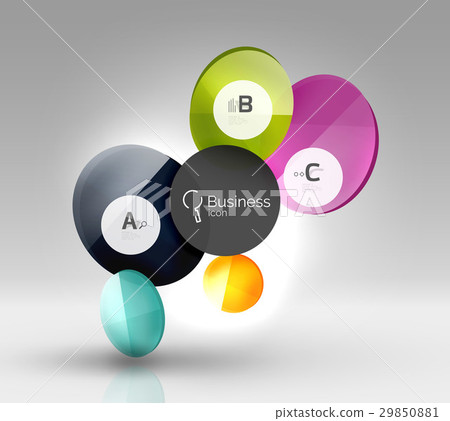 Colorful glossy circle infographics - Stock Illustration [29850881] - PIXTA