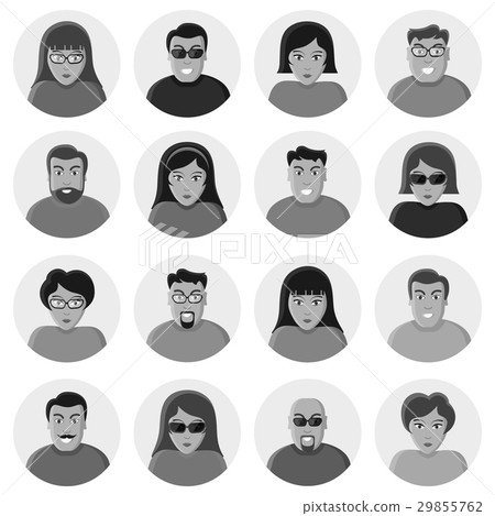 Set of characters. Flat icons. - Stock Illustration [29855762] - PIXTA