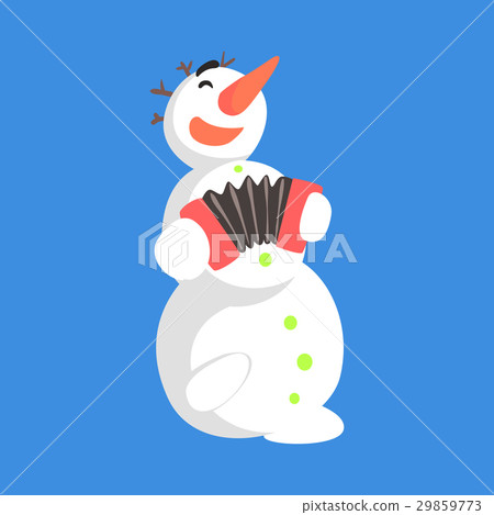 Alive Classic Three Snowball Snowman Playing - Stock Illustration ...
