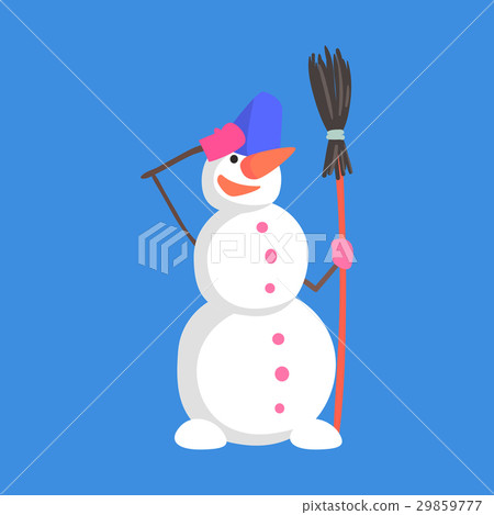 Alive Classic Three Snowball Snowman Doing - Stock Illustration ...