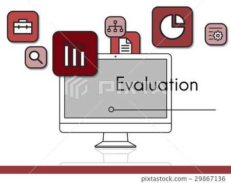 Assessment Strategy Evaluation Prioritize Icons - Stock Illustration ...
