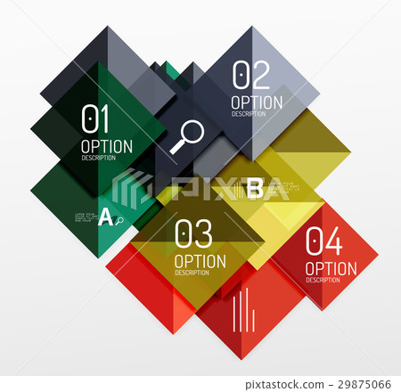 Repetition of overlapping color squares - Stock Illustration [29875066 ...