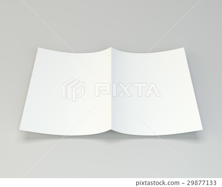 Crumpled folded A4 paper. 3d rendering on gray - Stock Illustration ...
