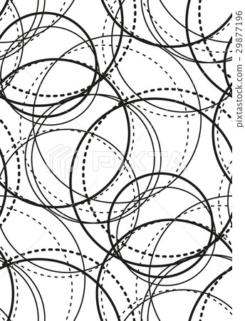 Black and white geometric circle seamless pattern - Stock Illustration ...