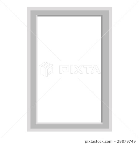 Simple Grey Square Frame Isolated Illustration - Stock Illustration ...