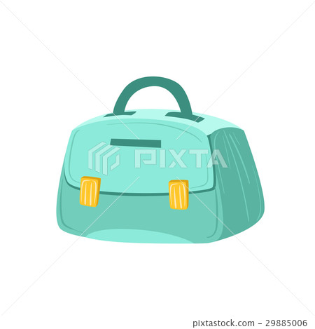 Small Blue Female Purse Item From Baggage Bag - Stock Illustration ...