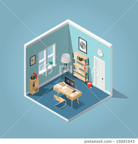 Isometric home office - Stock Illustration [29885843] - PIXTA