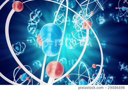 Abstract atom background, Chemistry model of - Stock Illustration ...