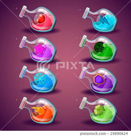 Big set with different magic elixir - Stock Illustration [29890624] - PIXTA