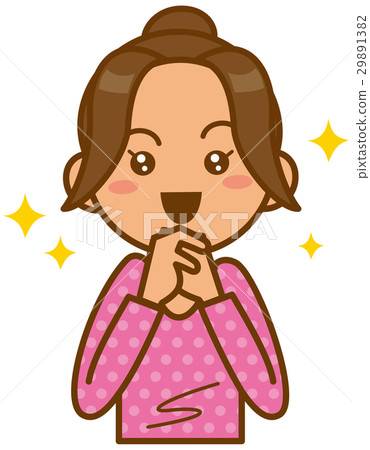 A young woman who is impressed - Stock Illustration [29891382] - PIXTA