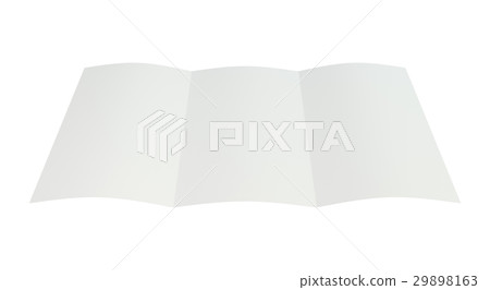 Folded paper page sheet texture. 3d rendering. - Stock Illustration ...