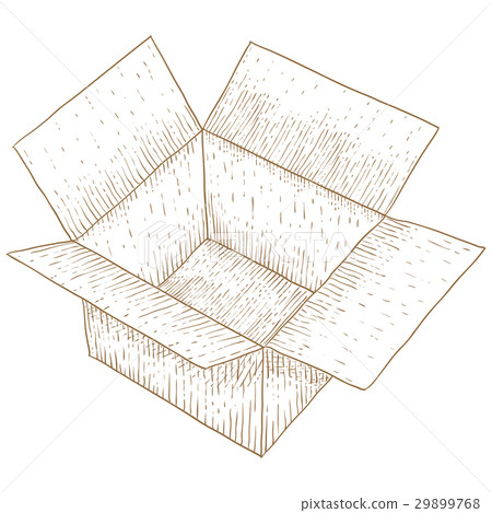 Open box. Hand drawn sketch - Stock Illustration [29899768] - PIXTA