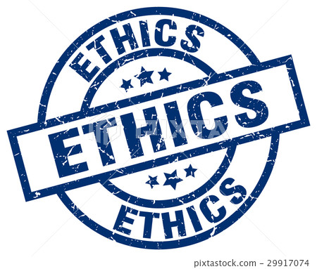 ethics blue round grunge stamp - Stock Illustration [29917074] - PIXTA