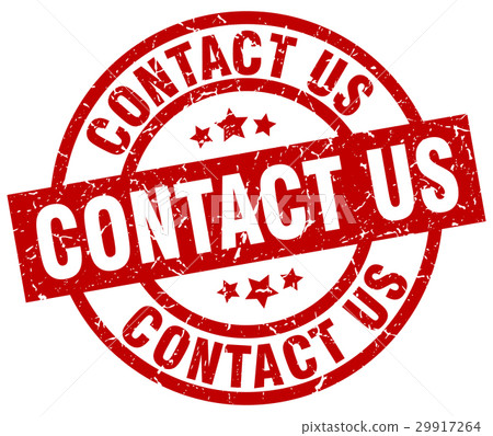 contact us round red grunge stamp - Stock Illustration [29917264] - PIXTA