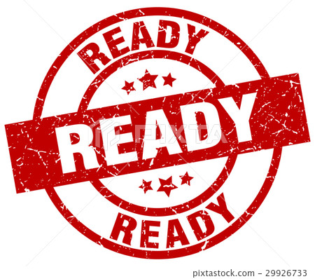 ready round red grunge stamp - Stock Illustration [29926733] - PIXTA