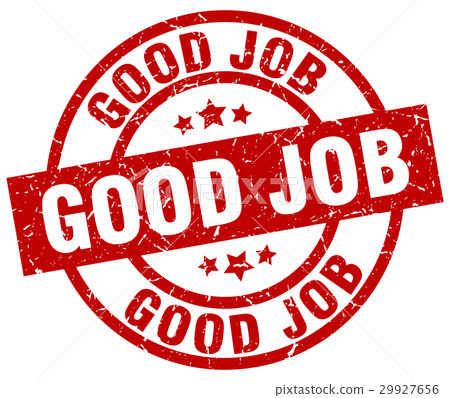 good job round red grunge stamp - Stock Illustration [29927656] - PIXTA