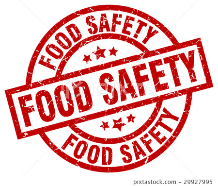 food safety round red grunge stamp - Stock Illustration [29927995] - PIXTA